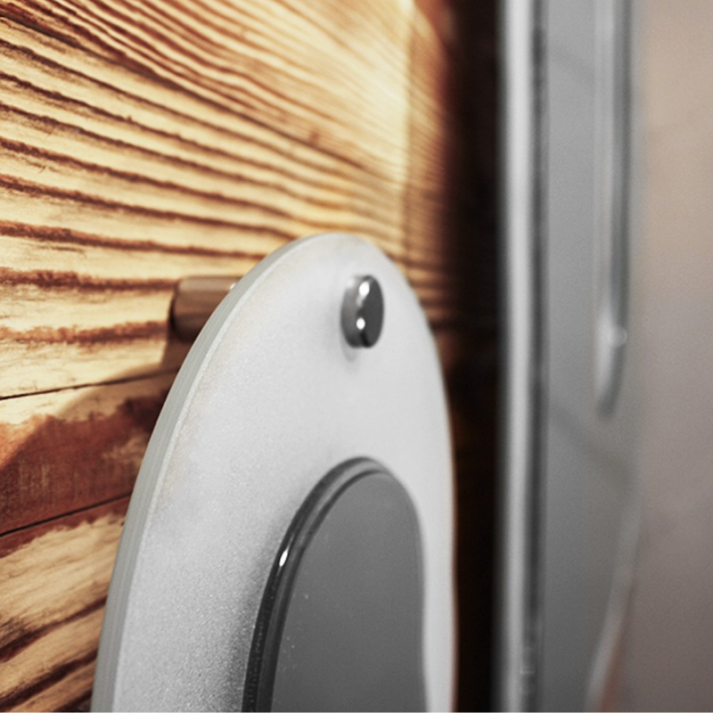 Large carved cactus-shaped wall mirror. Handcrafted made in Italy