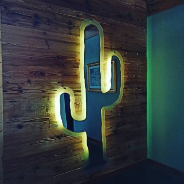 Large carved cactus-shaped wall mirror. Handcrafted made in Italy