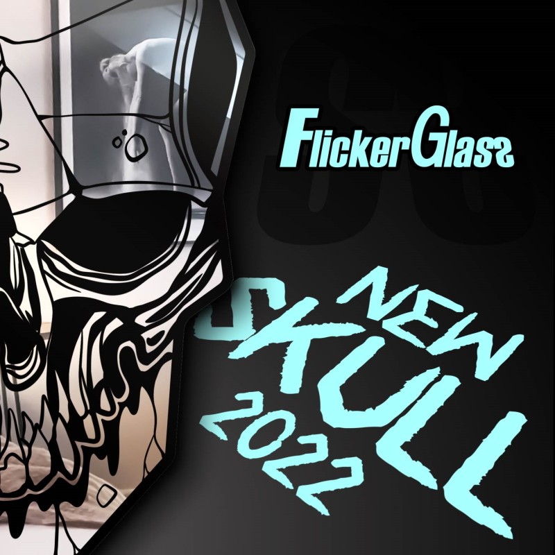 Skull shaped wall mirror | Flickerglass 2022