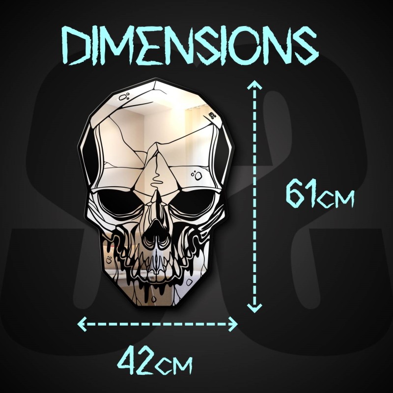 Skull shaped wall mirror | Flickerglass 2022